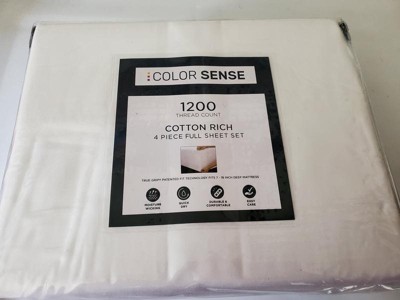 1200 Thread Count Cotton Rich Sateen Sheet Set - Color Sense : Target