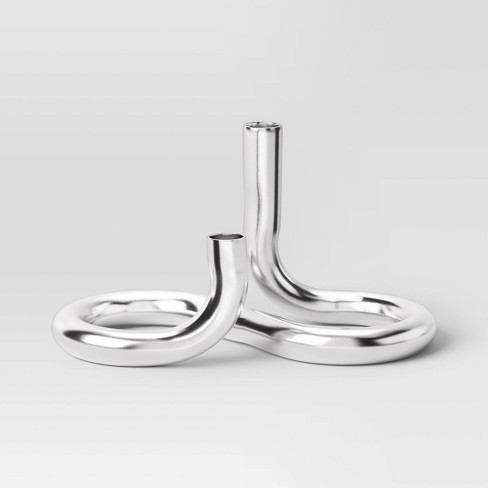Silver Loop Taper Candle Holder - Threshold™ : Target