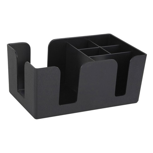 Winco Condiment Caddy, 6 Compartment, Plastic, Black : Target
