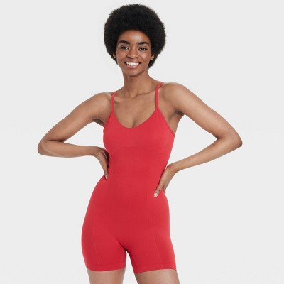 Women's Seamless Romper - Colsie™ Brilliant Red Xl : Target