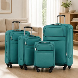 Polib Ligheweight Expandable Luggage Set of 4, 18"/22"/26"/30" Suitcase ...