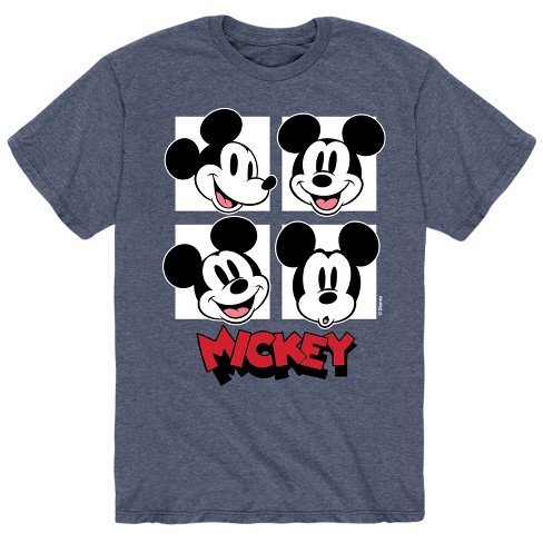 Men's - Disney - Mickey Grid Short Sleeve Graphic T-shirt : Target