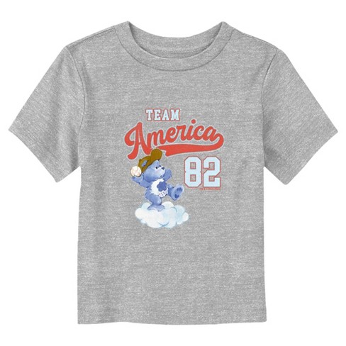 Care Bears Team America Baseball Grumpy Bear T-shirt - Athletic Heather ...