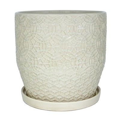 Trendspot Rivage Ceramic Planter - 9.9 In. - White : Target