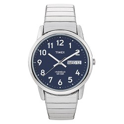Men's Timex Expansion Band Watch - Silver/blue T2m9339j : Target