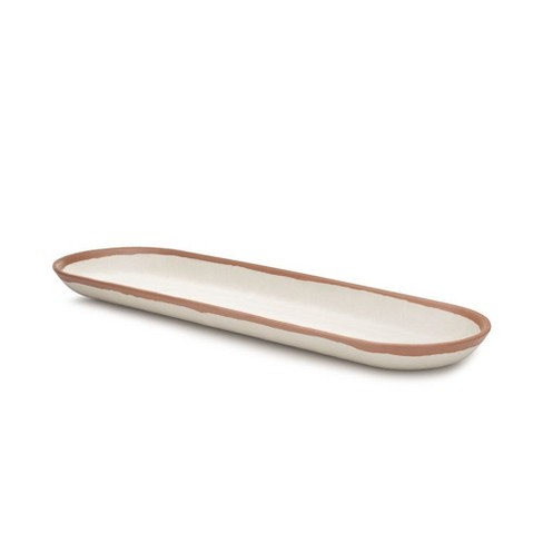 Q Home | Potter Terracotta 18" X 5.5" Melaboo Long Oval Platter : Target