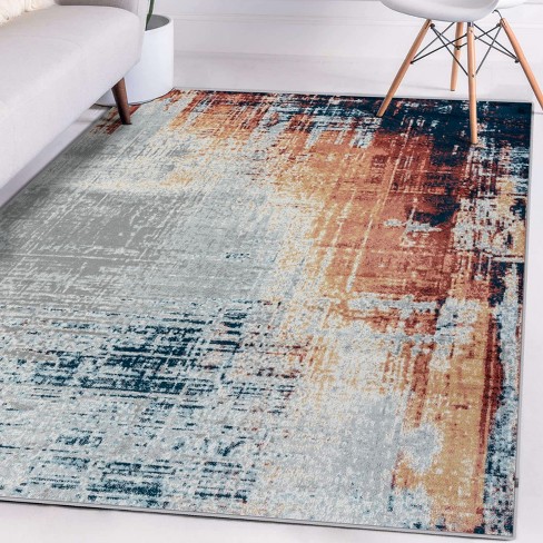 Luxe Weavers Modern Distressed Abstract Multi 9x12 Area Rug : Target