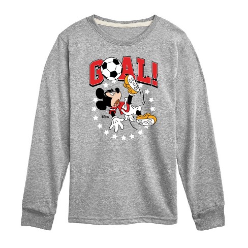 Boys' - Disney - Mickey Mouse Soccer Goal Long Sleeve Graphic T-shirt ...