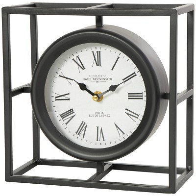 81"x22" Metal Double Sided Tall Standing Floor Clock With Cone Shaped ...