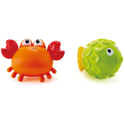 Hape: Rock Pool Squirters: Bath Toy Set - Crab & Pufferfish,18mo+ : Target