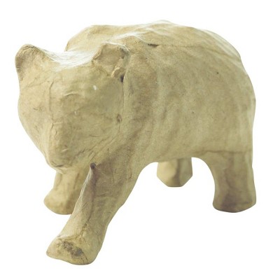 Decopatch Papier-Mache Small Animal Figurines - 4 1/2 to 5" - Bear #2 ...