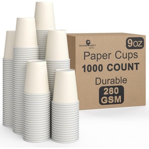 Crown Display 9 Oz. Disposable Coffee Cups Ivory Paper Cups - 1000 Ct ...