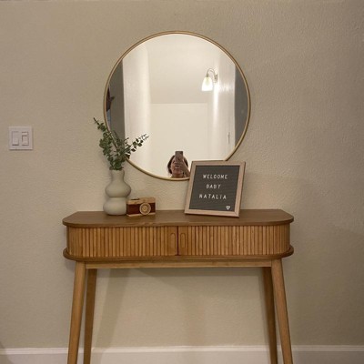 Adelpha Console Table With Sliding Doors Natural - Threshold™ : Target