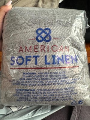 American Soft Linen 4 Pack Hand Towel Set, 100% Cotton, 16 Inch By 28 ...