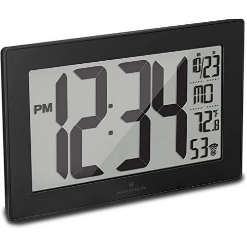 Marathon Atomic 9 Inch Wall Clock Stainless Steel Finish With Stand & 8 ...