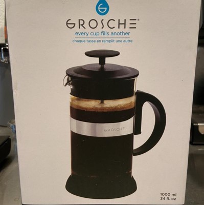 Grosche Zurich French Press Coffee Maker, Tea Press, 34 Fl Oz. Capacity ...