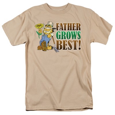 Garfield Father Grows Best Father's Day Adult T-shirt Sand : Target