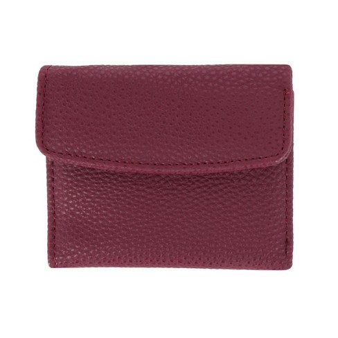 Buxton Women's Stylish And Colorful Mini Trifold Wallet, Merlot : Target