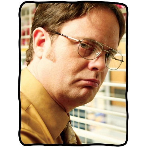 The Office Big Face Dwight Schrute Blanket 46" X 60" Flannel Fleece ...