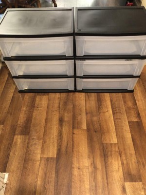 Iris 2pk Wide 3 Drawer Plastic Storage Chests : Target
