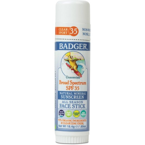 Badger Sport Mineral Sunscreen Face Stick - Spf 35 - 0.65oz : Target