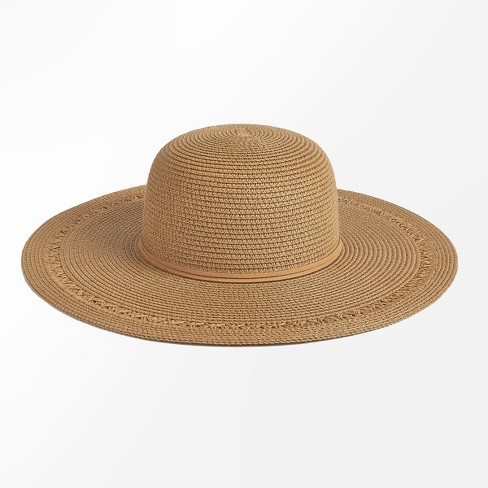 Women's Tassel Tie Wide Brim Straw Sun Hat - Cupshe-f-camel : Target