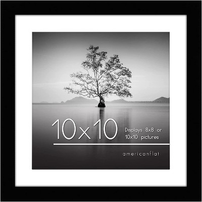 Americanflat 10x10 Picture Frame In Black - Displays 8x8 With Mat And ...