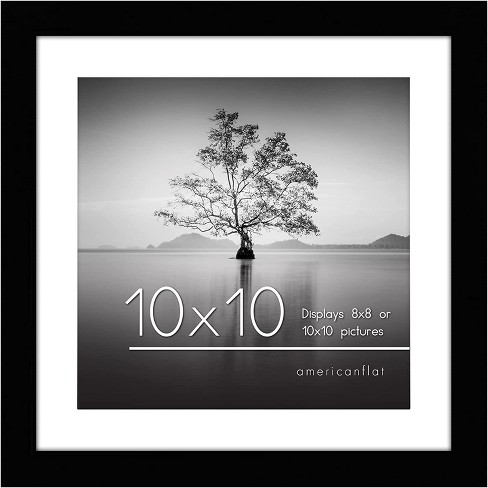 Americanflat 10x10 Picture Frame In Black - Displays 8x8 With Mat And ...