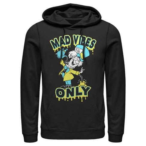 Men's Alice In Wonderland Mad Vibes Only Pull Over Hoodie : Target