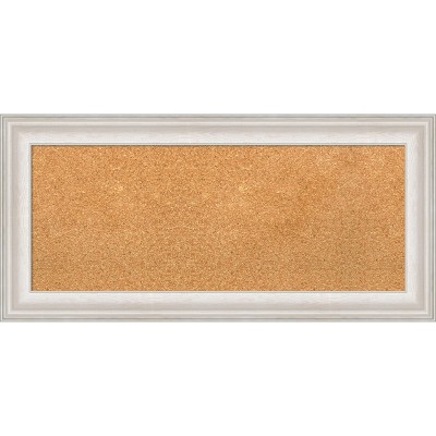 Amanti Art Natural Cork Board Framed Trio White Wash Silver Bulletin ...
