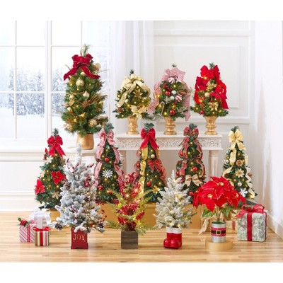 Brylanehome 24"h Tabletop Christmas Tree - Red White : Target