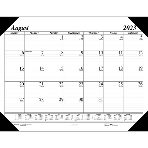 House Of Doolittle® Monthly Academic Calendar Economy Desk Pad, 17 ...