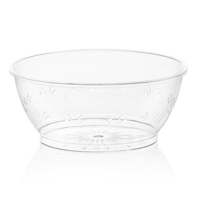 Smarty Had A Party 10 Oz. Clear Floral Round Disposable Plastic Soup ...