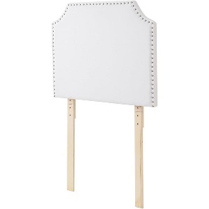 Bevel Tacked Plush Left Outlet Headboard with Legs - White : Target
