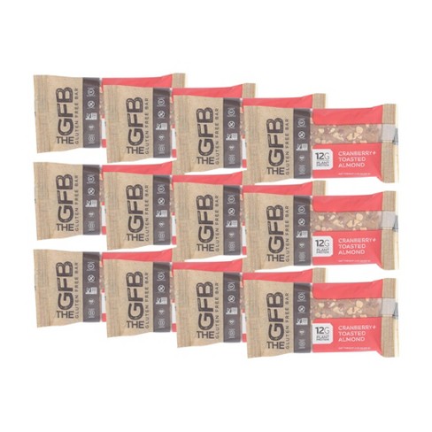 The Gfb Gluten-free Cranberry And Toasted Almond Plant Protein Bar - 12 ...