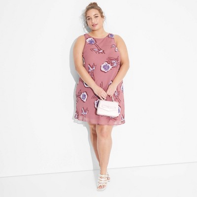 Women's Mini Slip Dress - Wild Fable™ Pink Floral 1x : Target