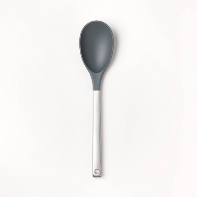 Stainless Steel And Nylon Solid Spoon Dark Gray - Figmint™ : Target