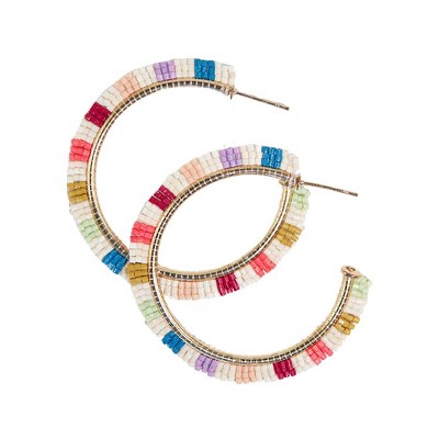 Sterling Silver Wide High Polish Twisted Hoop Earrings : Target
