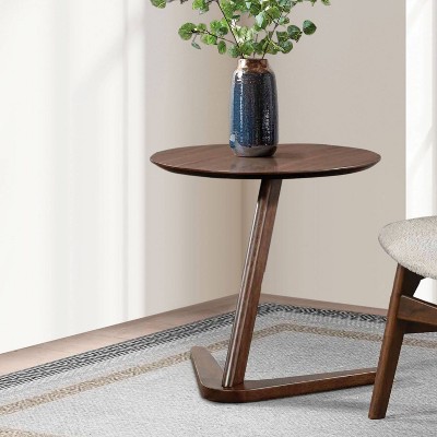 Fuchs Vintage Style Side Table Red - Homes: Inside + Out: Round Accent ...