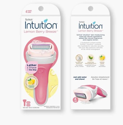 Schick Women's Intuition Advanced Moisture Women's Refills - Trial Size ...