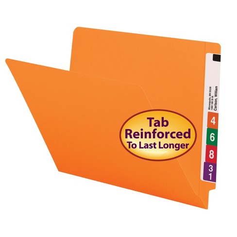 Smead Colored End Tab File Folder, Shelf-master Reinforced Straight-cut ...