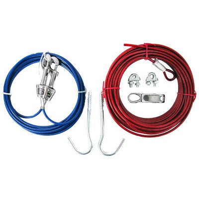 Boss Pet Aerial Run Tie-out Skyline Aerial Dog Run Trolley System : Target