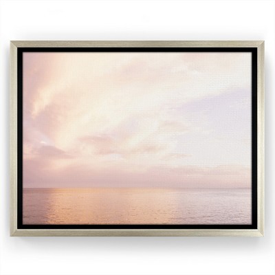 Americanflat - 16x20 Floating Canvas Champagne Gold - Orange Sky By ...