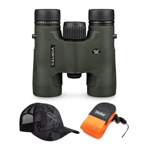 Vortex Diamondback Hd 10x28 Binocular W/floating Strap & Vortex Hat ...