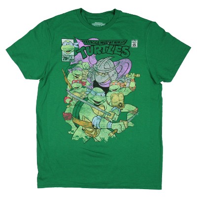 Teenage Mutant Ninja Turtles Men's Fight With Shredder Distressed T ...