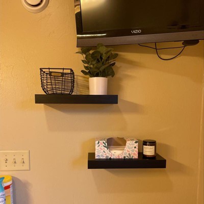 Set Of 2 16" Wood Ledge Wall Shelf White - Threshold™ : Target