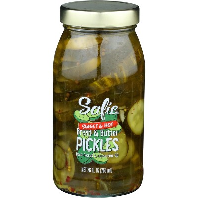 Safie Sweet & Hot Bread & Butter Pickles - Case Of 6 - 26 Oz : Target