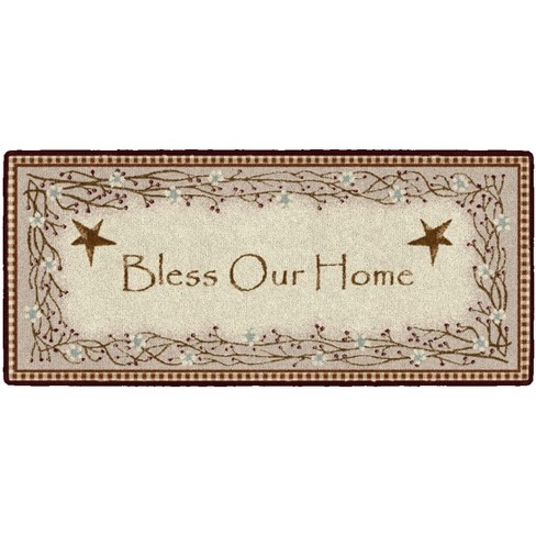 Brumlow Mills Bless Our Home Berry Blossoms Floral Welcome Door Mat, 1 ...