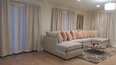 1pc Blackout Textural Overlay Window Curtain Panel - Threshold™ : Target