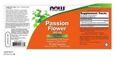 Passion Flower Extract By Now Foods - 90 Vegcap : Target